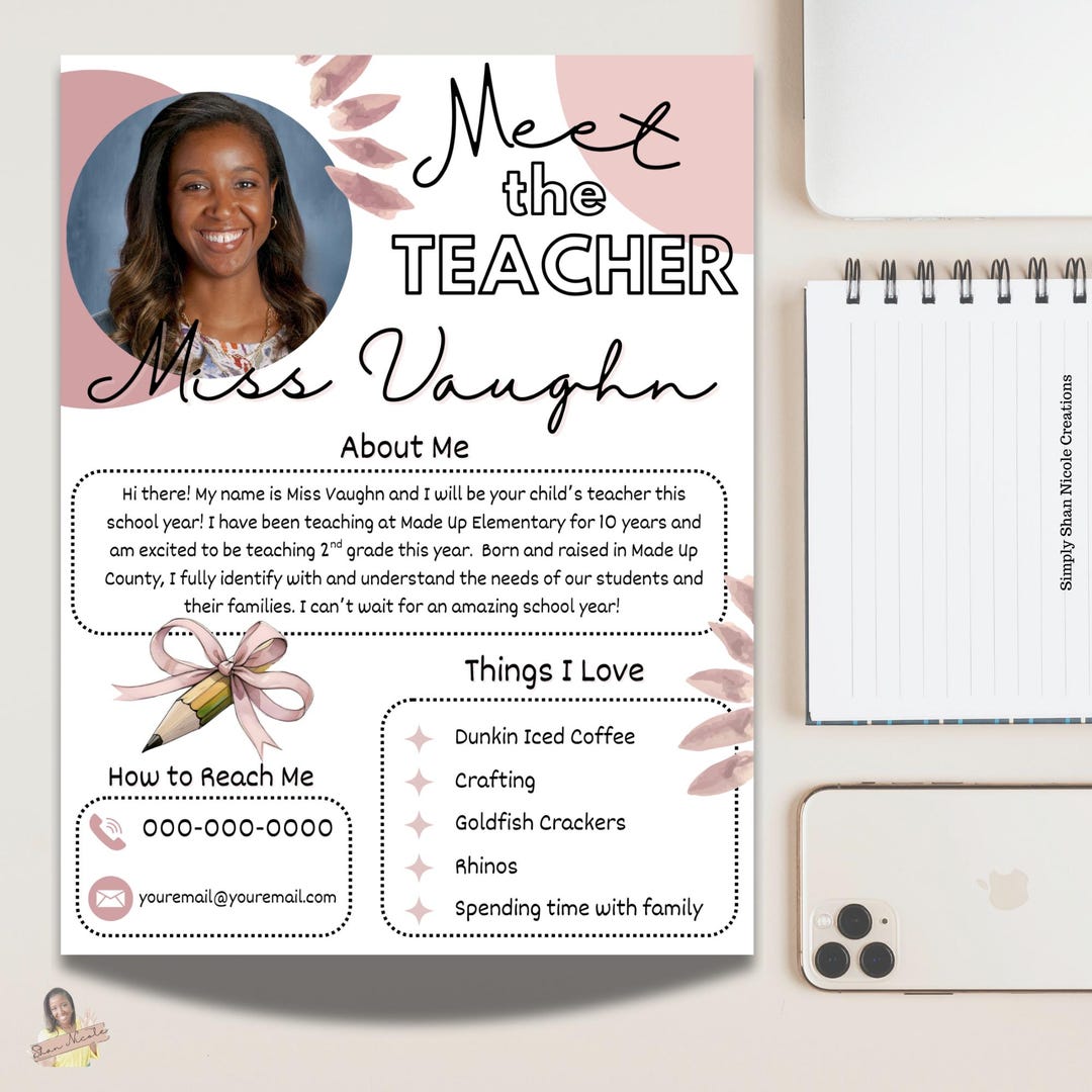 Meet the Teacher Template | Back to School Printable | Editable Canva ...
