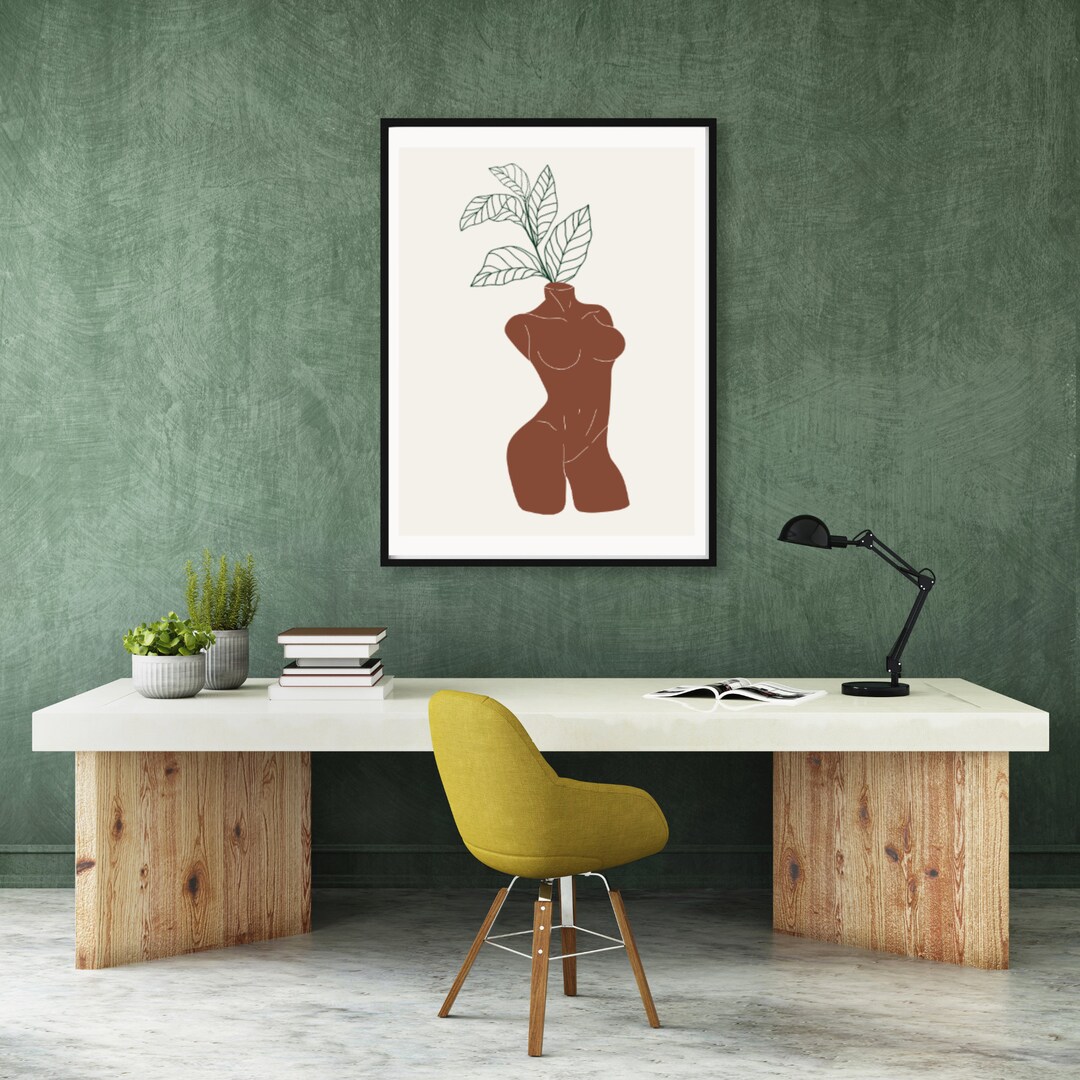Feminine Body Printable Art, Minimalist Feminine Digital Art, Body ...
