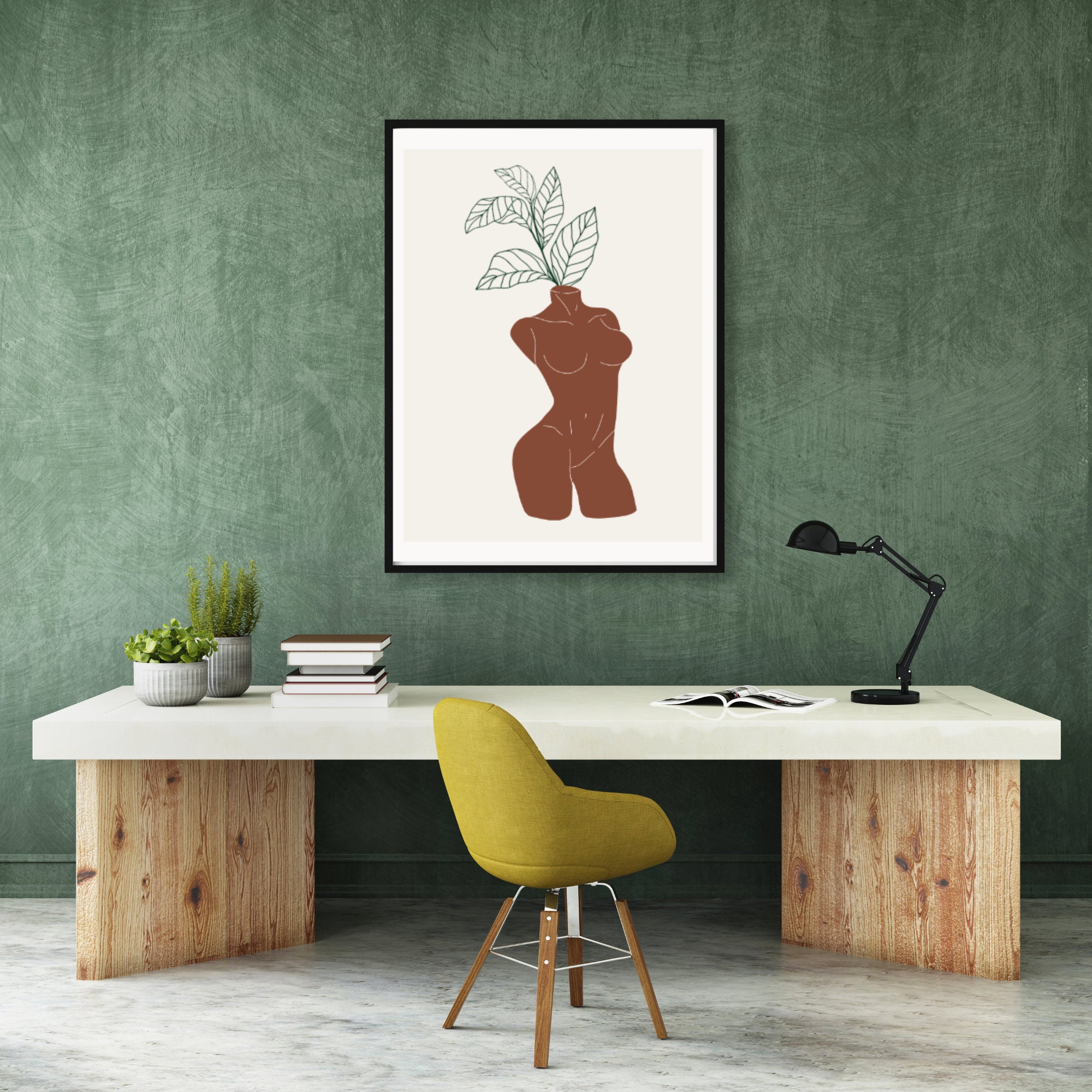 Feminine Body Printable Art, Minimalist Feminine Digital Art, Body ...