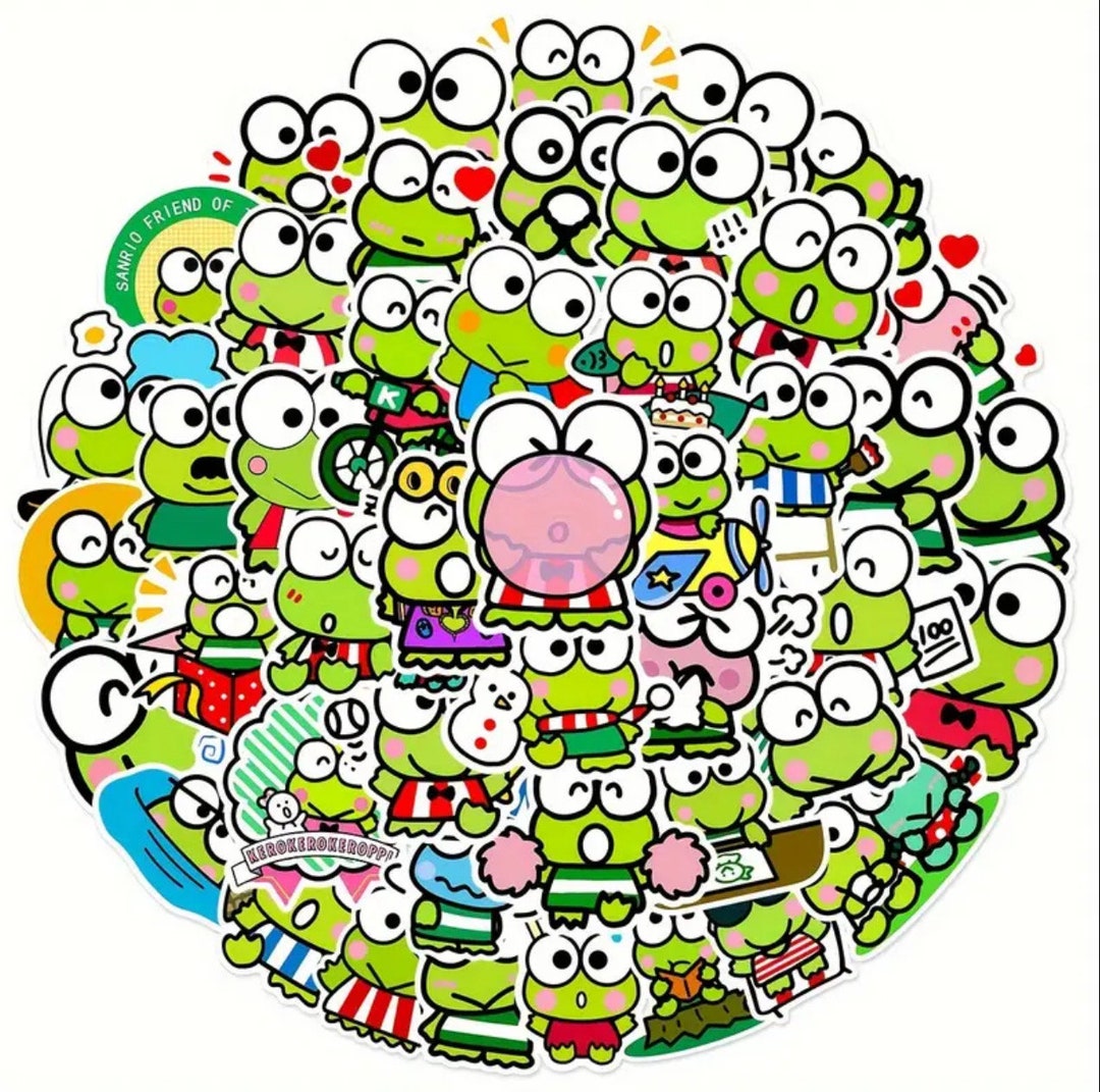 Keroppi Hello Kitty Sticker Packs,frogs - Etsy