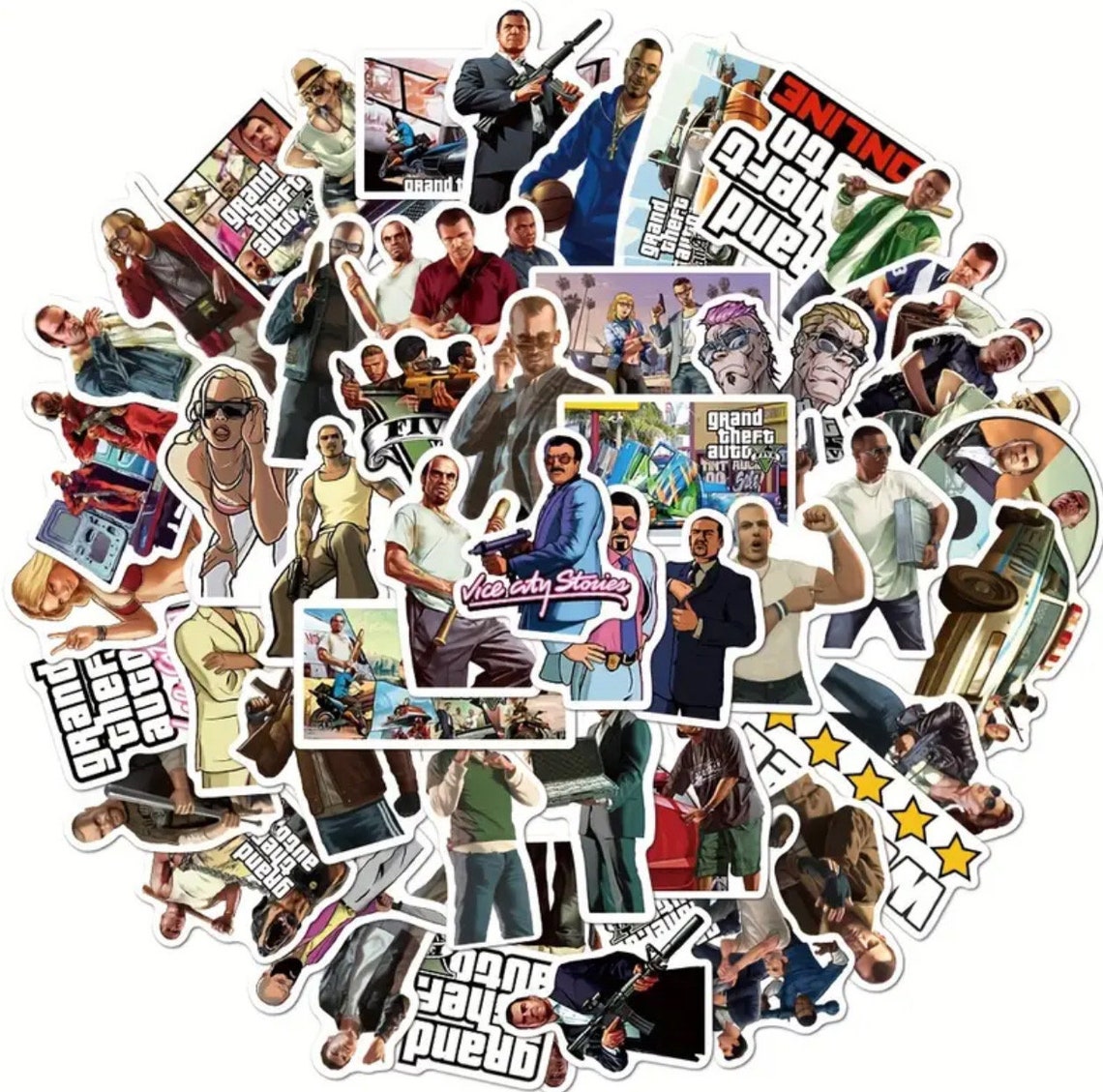 Grand Theft Auto Sticker Packs , Gamers , Decor , Laptop, Phone Any ...