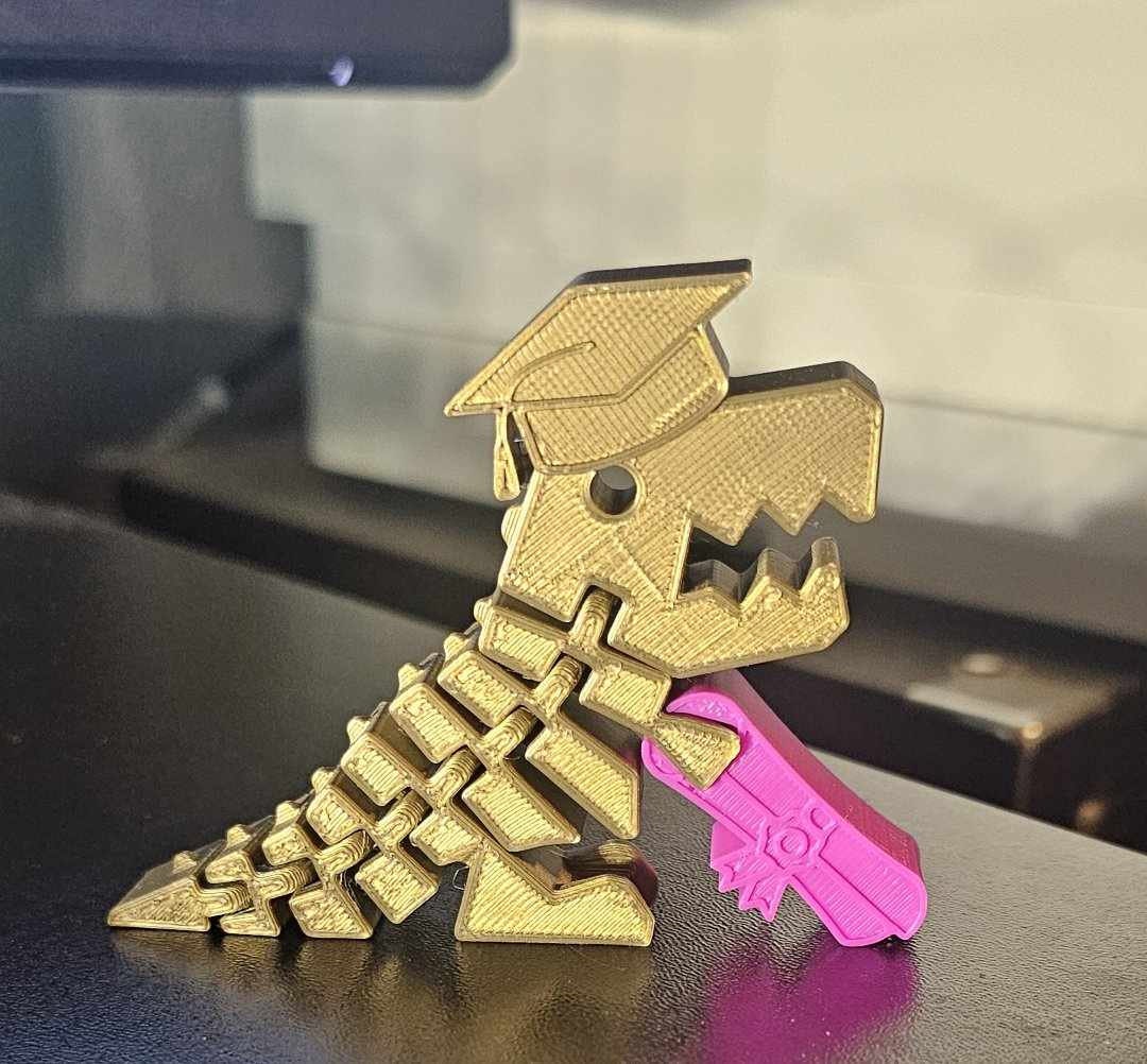 Flexi Rexi Graduation Articulated Flexi Rex 3D Printed Graduate 2024 - Etsy