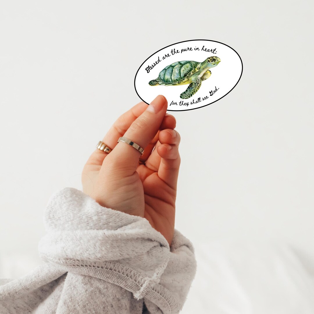 Sea Turtle Sticker: Christian Beatitudes, Ocean Theme - Etsy