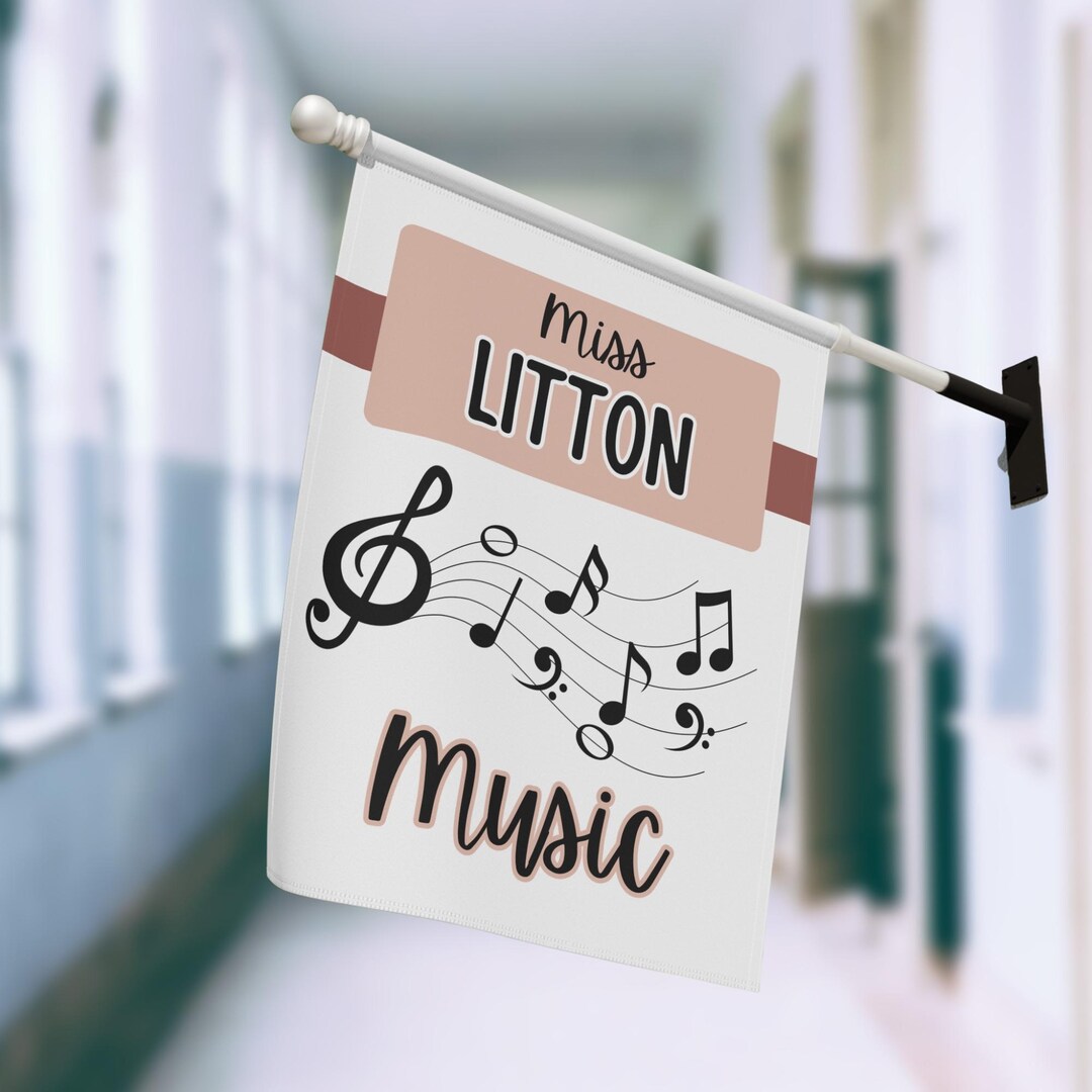 Personalized Music Teacher Banner: Boho Classroom Decor, Custom Name - Etsy