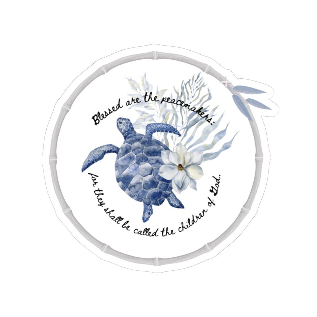 Sea Turtle Sticker, Scripture Sticker, Beatitudes Sticker, Ocean Life ...
