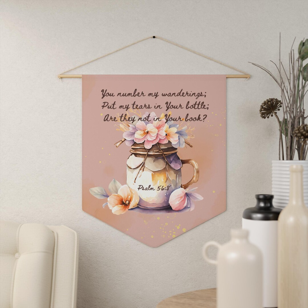 Put My Tears in Your Bottle Bible Verse Custom Wall Hanging, Christian ...