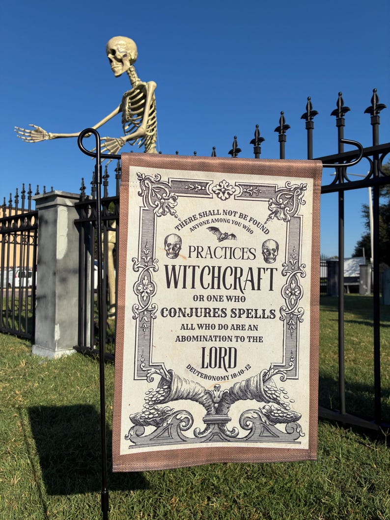 Anti Halloween Garden Flag: Gothic Bible Verse Decor - Etsy