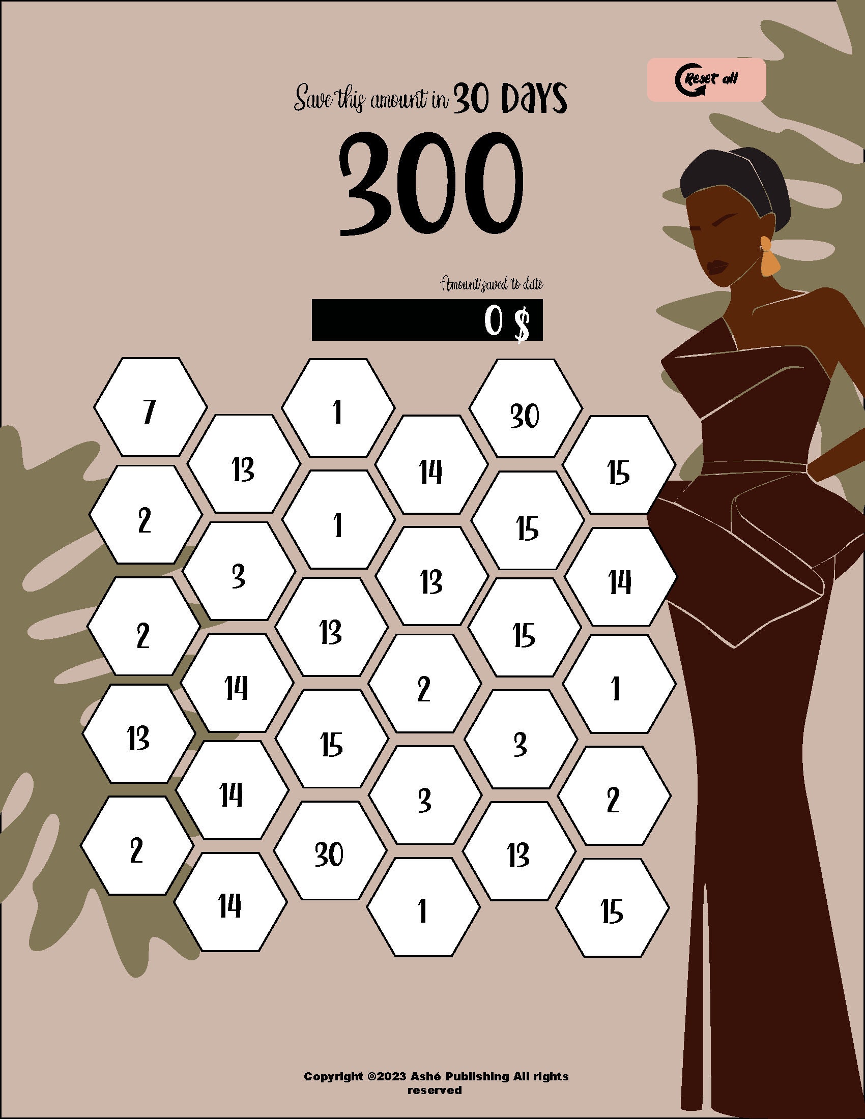 Savings Challenge Printable PDF Interactive PDF 30 Days Savings Money ...