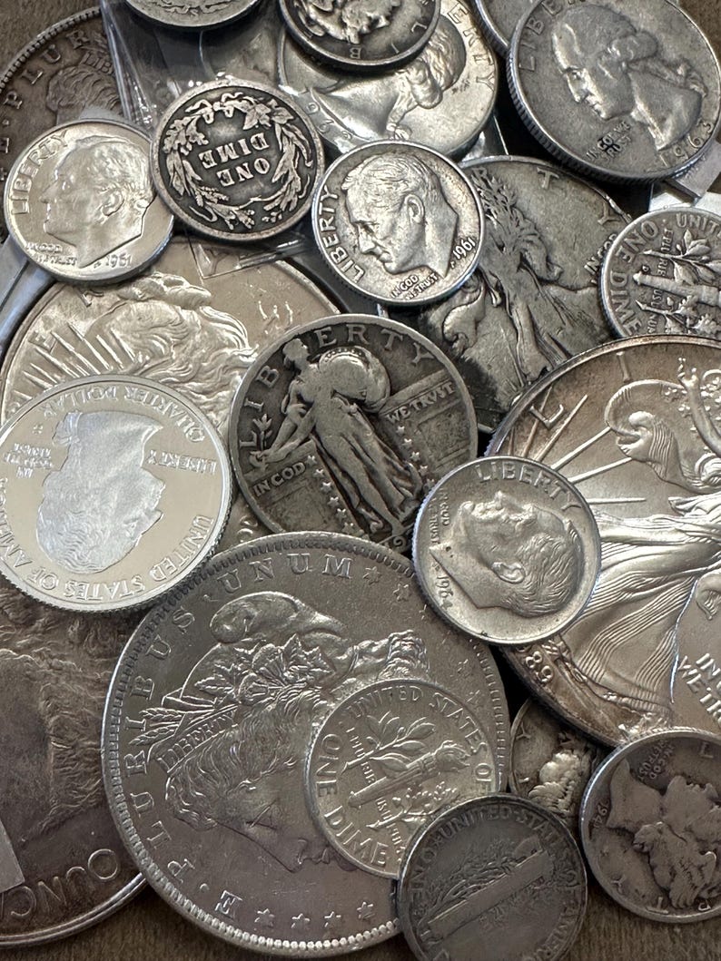 ONE OZ of 90% Pure American Rare Vintage Silver - Etsy