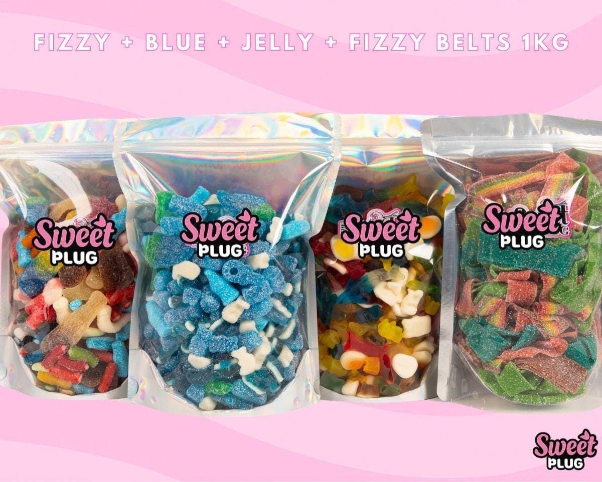 4KG Bundle! 1kg Jelly + 1kg Blue + 1kg Fizzy + 1kg Fizzy Belts - Etsy