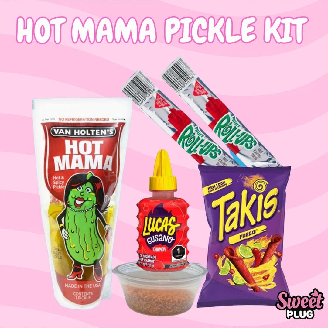 Hot Mama Van Holten Pickle Kit - Lucas Chamoy, Tajin, Taki, Van Holten ...