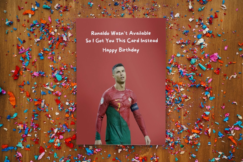 Ronaldo Birthday Card Football Birthday Card Gift for Ronaldo Fan - Etsy
