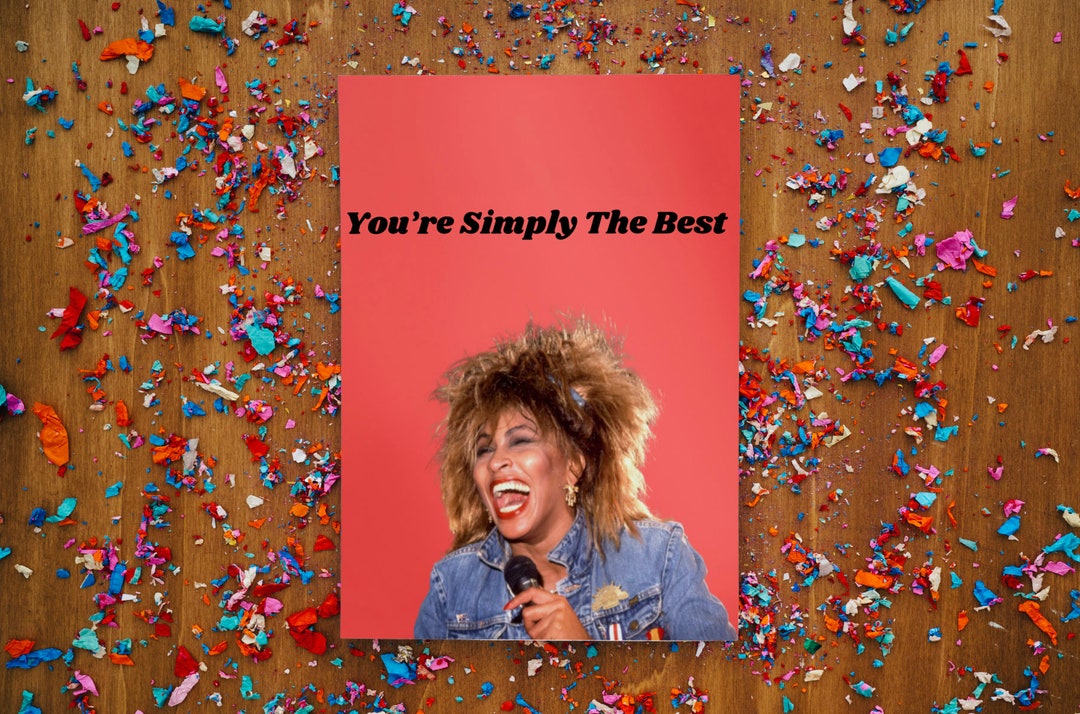 Tina Turner Inspired Birthday Card Singer Birthday Card 80s Birthday ...