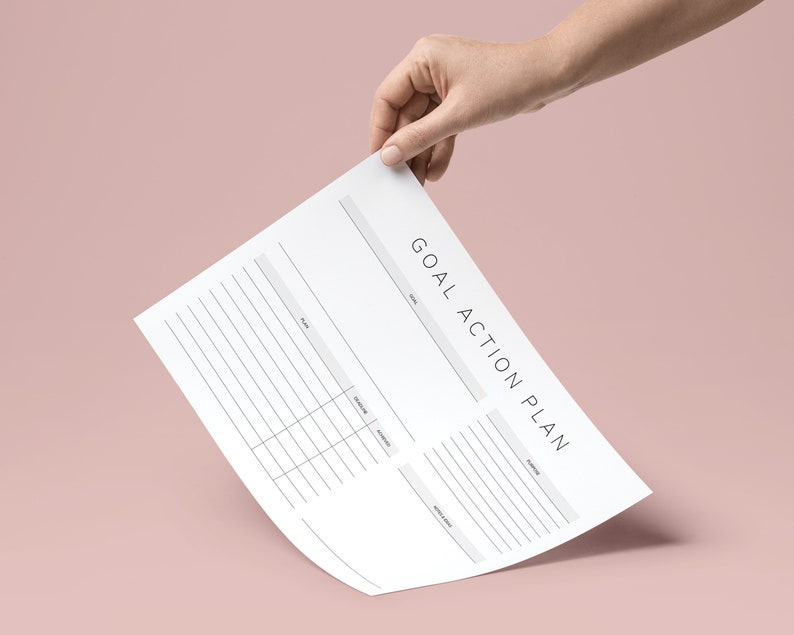 Goal Action Planner PDF - A4 and Letter Size - Digital Download - Etsy