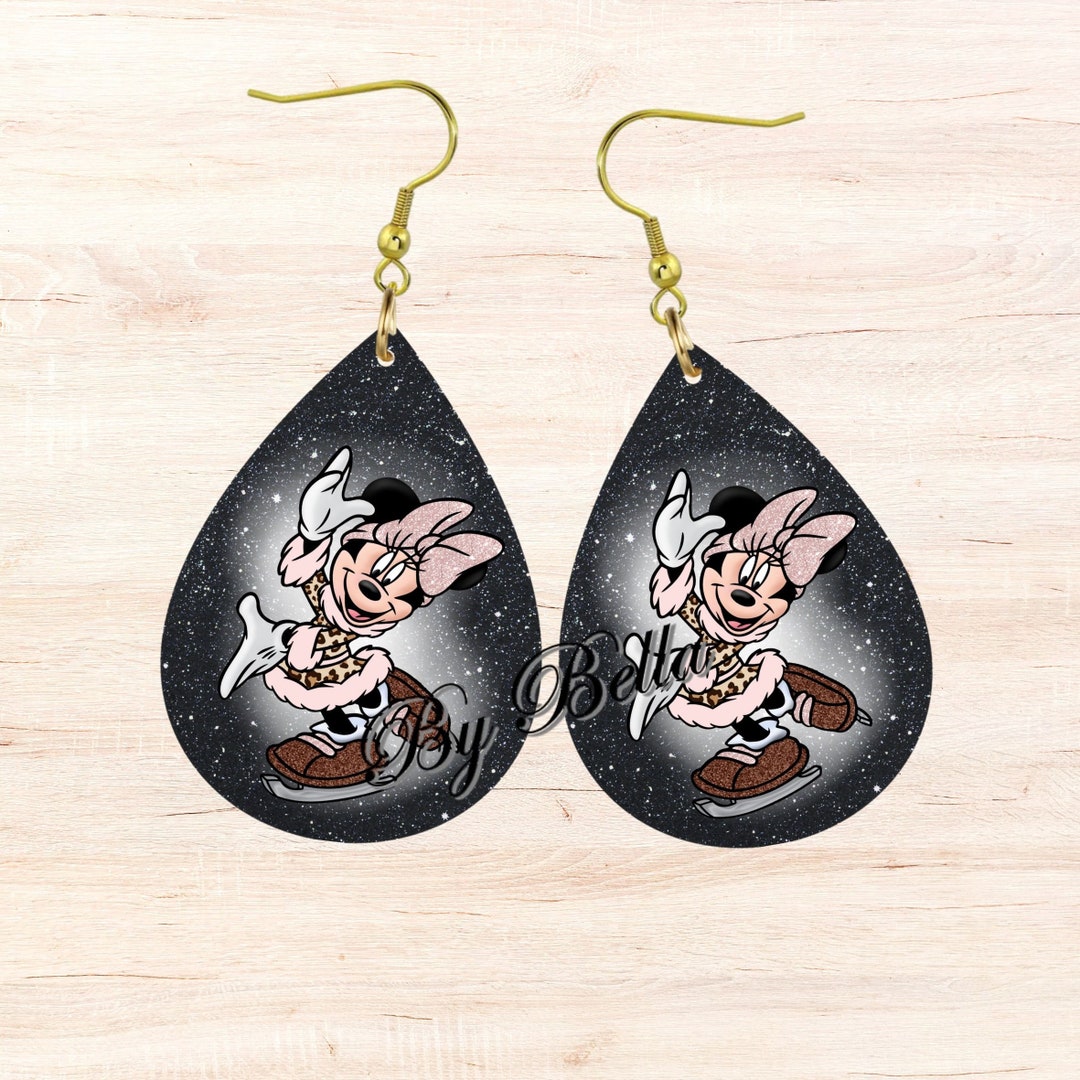 Design File Minnie Mouse PNG Design Earrings Pendant Teardrop - Etsy