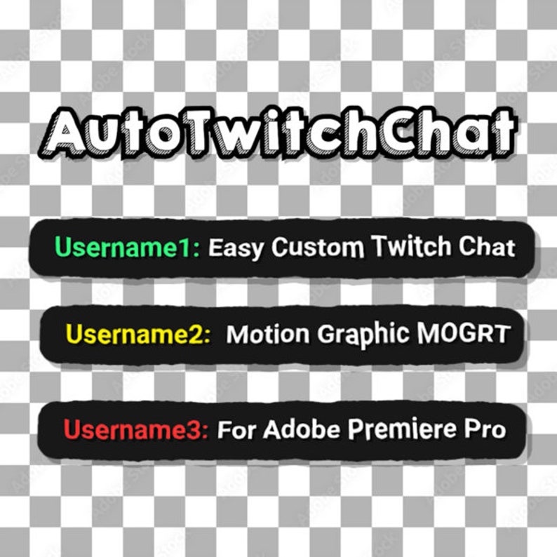 Twitch Chat Message MOGRT for Premiere Pro - Etsy