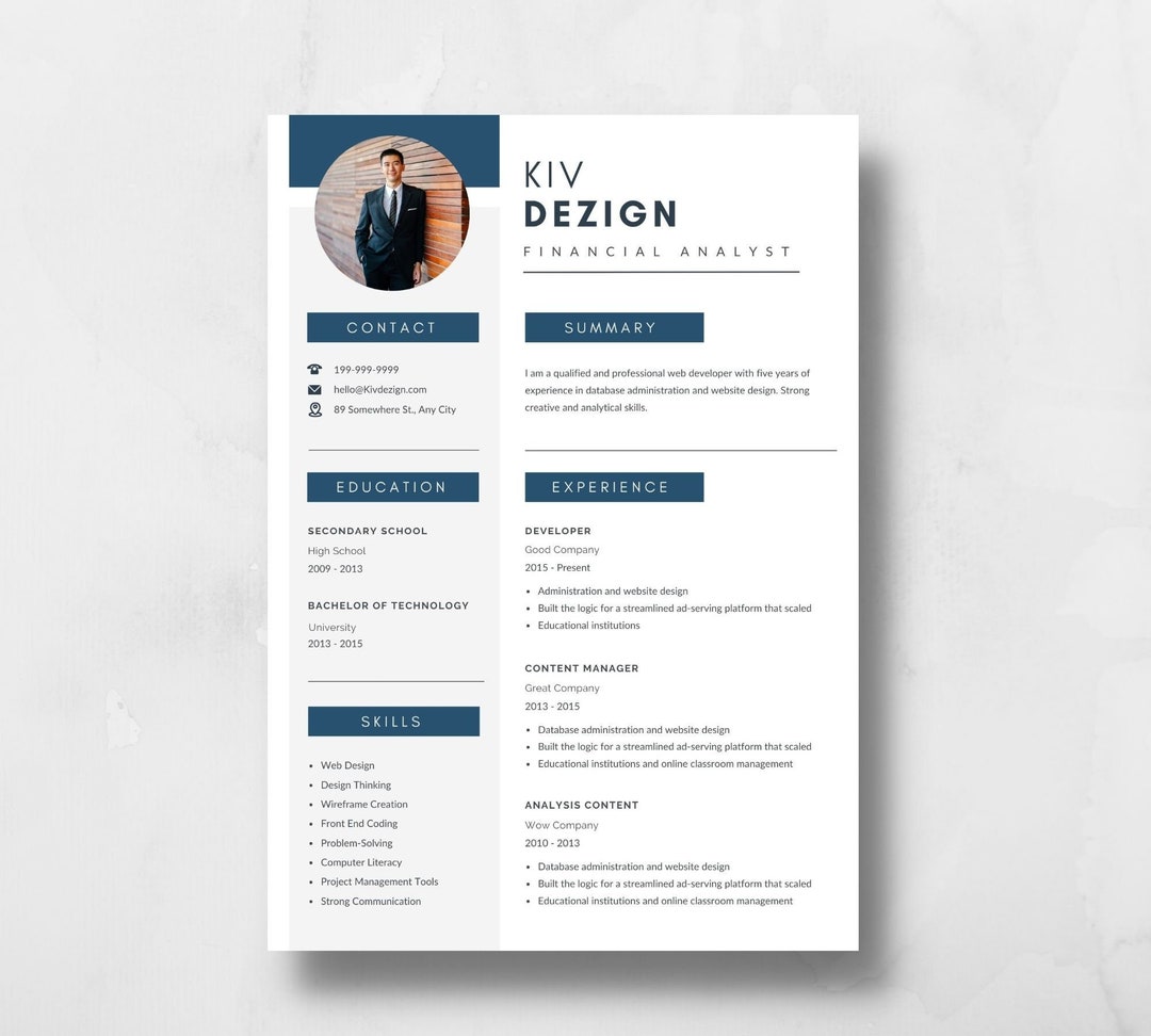 Professional Resume Template, CV Template, 1-2 Page Resume, Cover ...