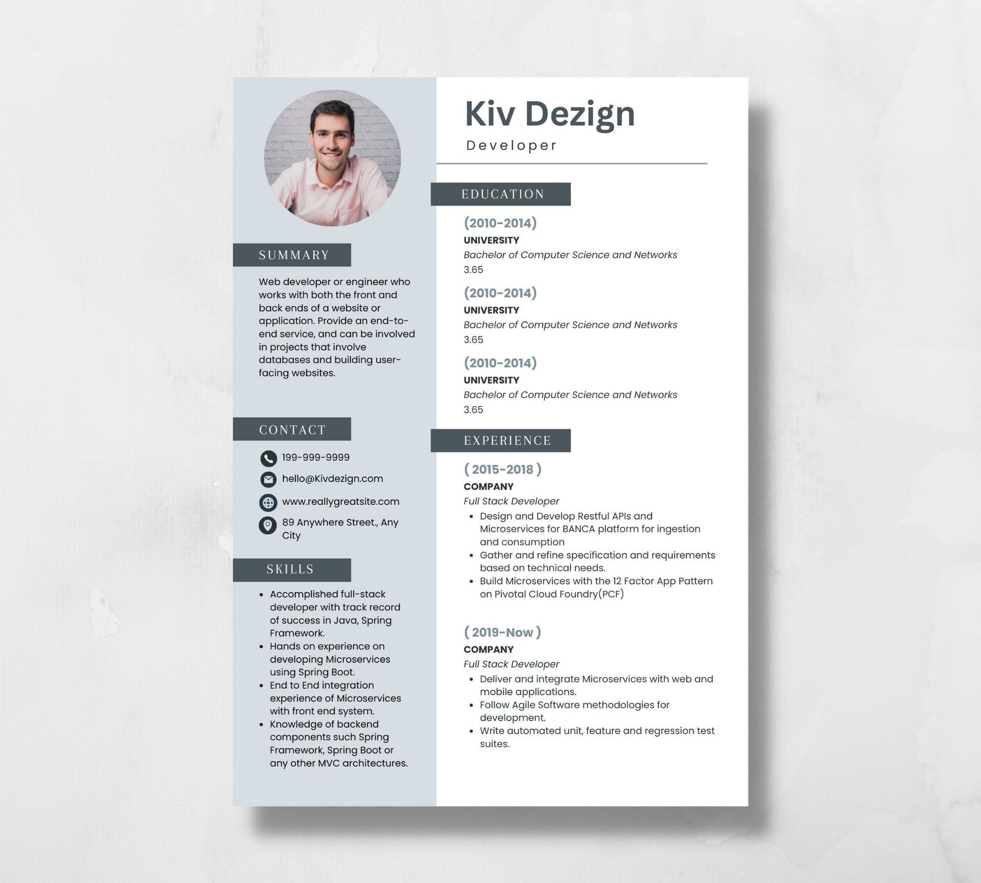 Resume Template, CV Template, 1-2 Page Resume, Cover Letter, Power ...