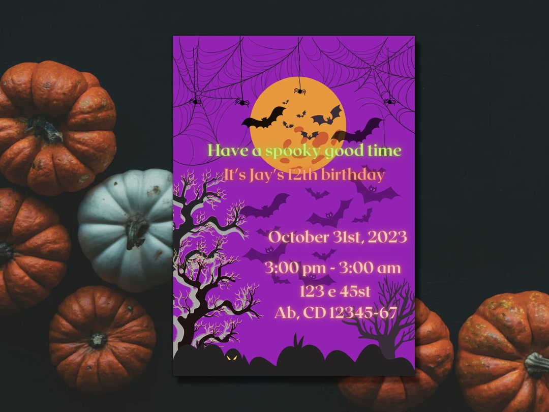 Spooky Party Invitation - Etsy