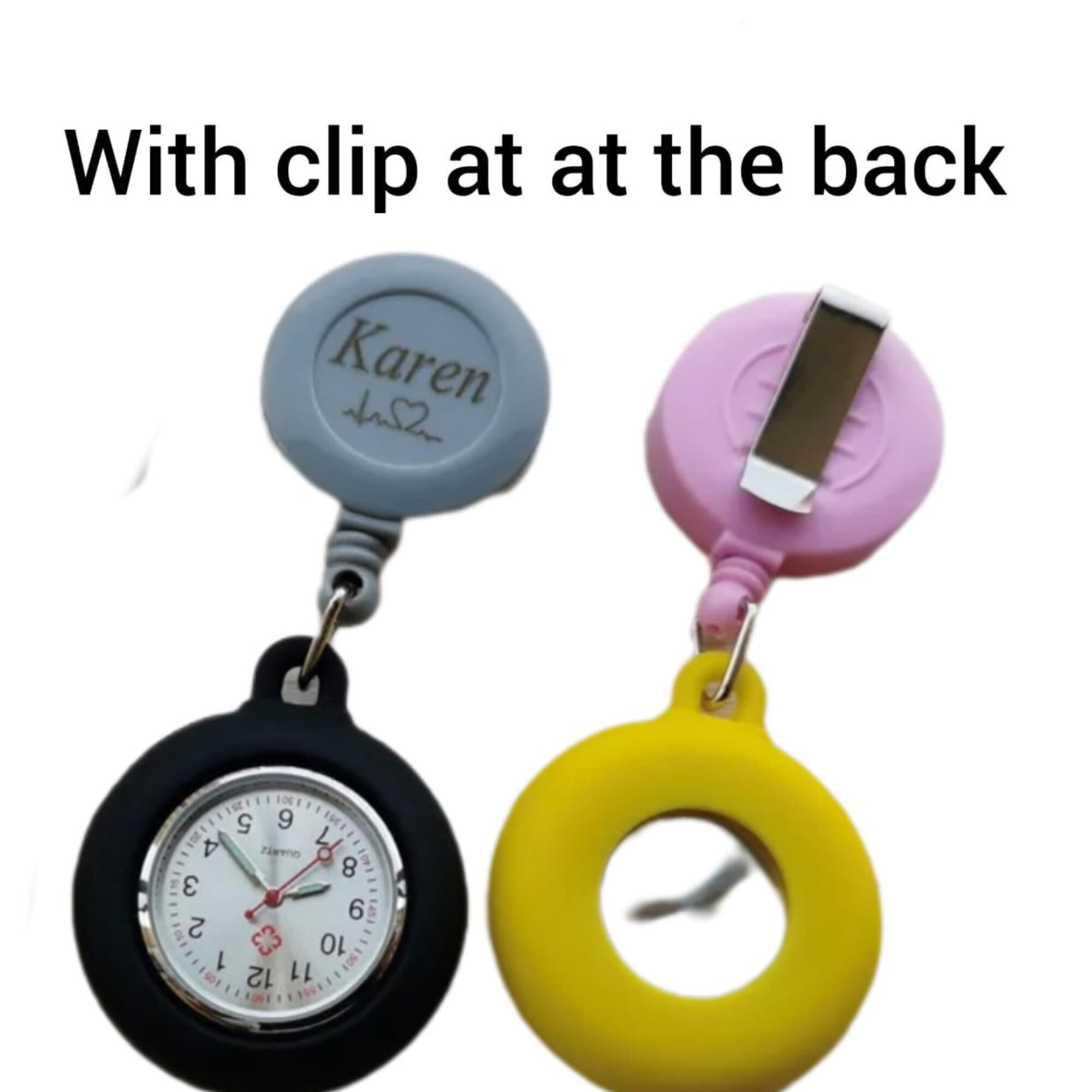 Nurse Fob Watch Personalize With Name and Symbol Retractable Clip on ...