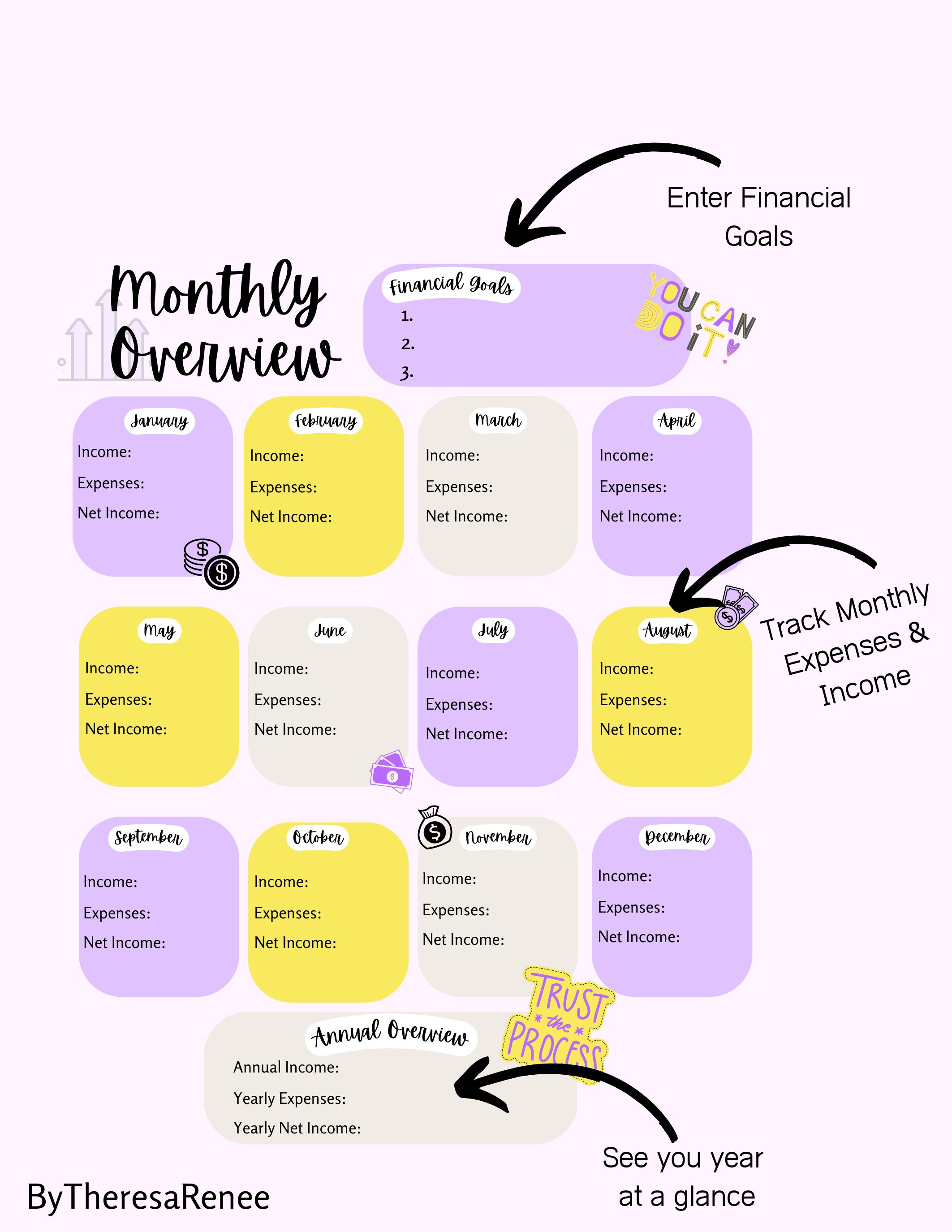 INSTANT DOWNLOAD PDF Printable Bi-weekly Paycheck Budget, Expense ...