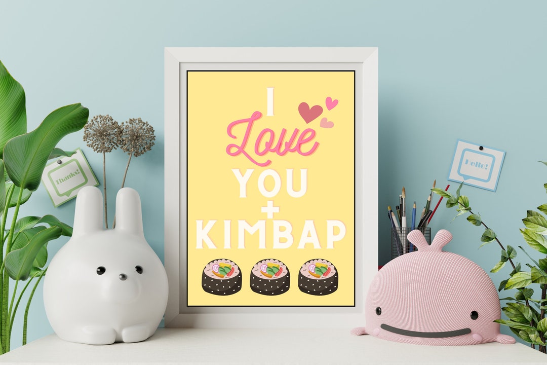 Kimbap Art, Korean Food, Korea, Printable Art, Wall Art, Home Decor ...