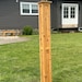 Wooden Cedar Lamp Post With Solar Light - Etsy