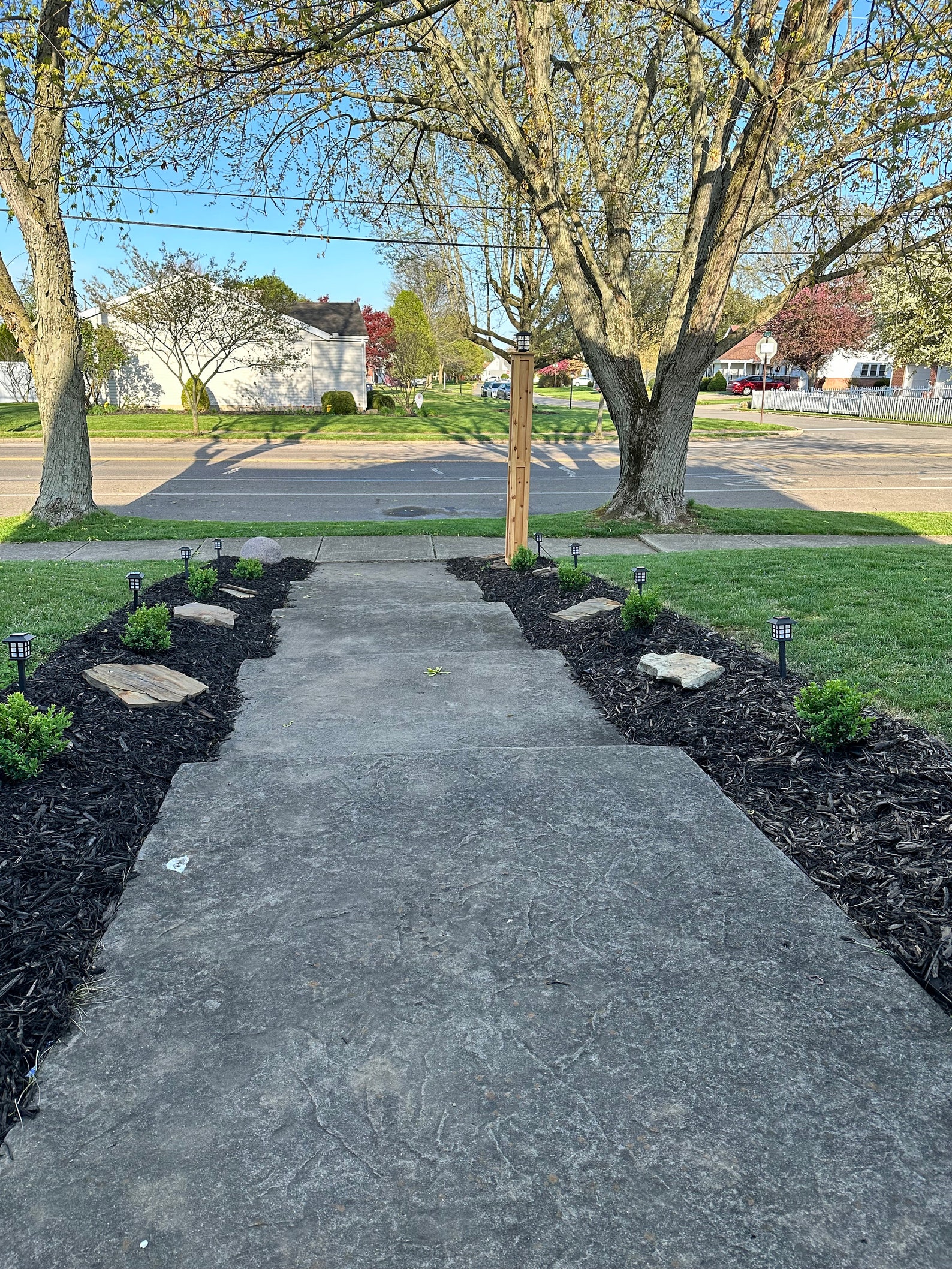 Wooden Cedar Lamp Post With Solar Light - Etsy