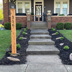 Wooden Cedar Lamp Post With Solar Light - Etsy
