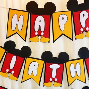 Mickey Mouse Birthday Banner - Etsy