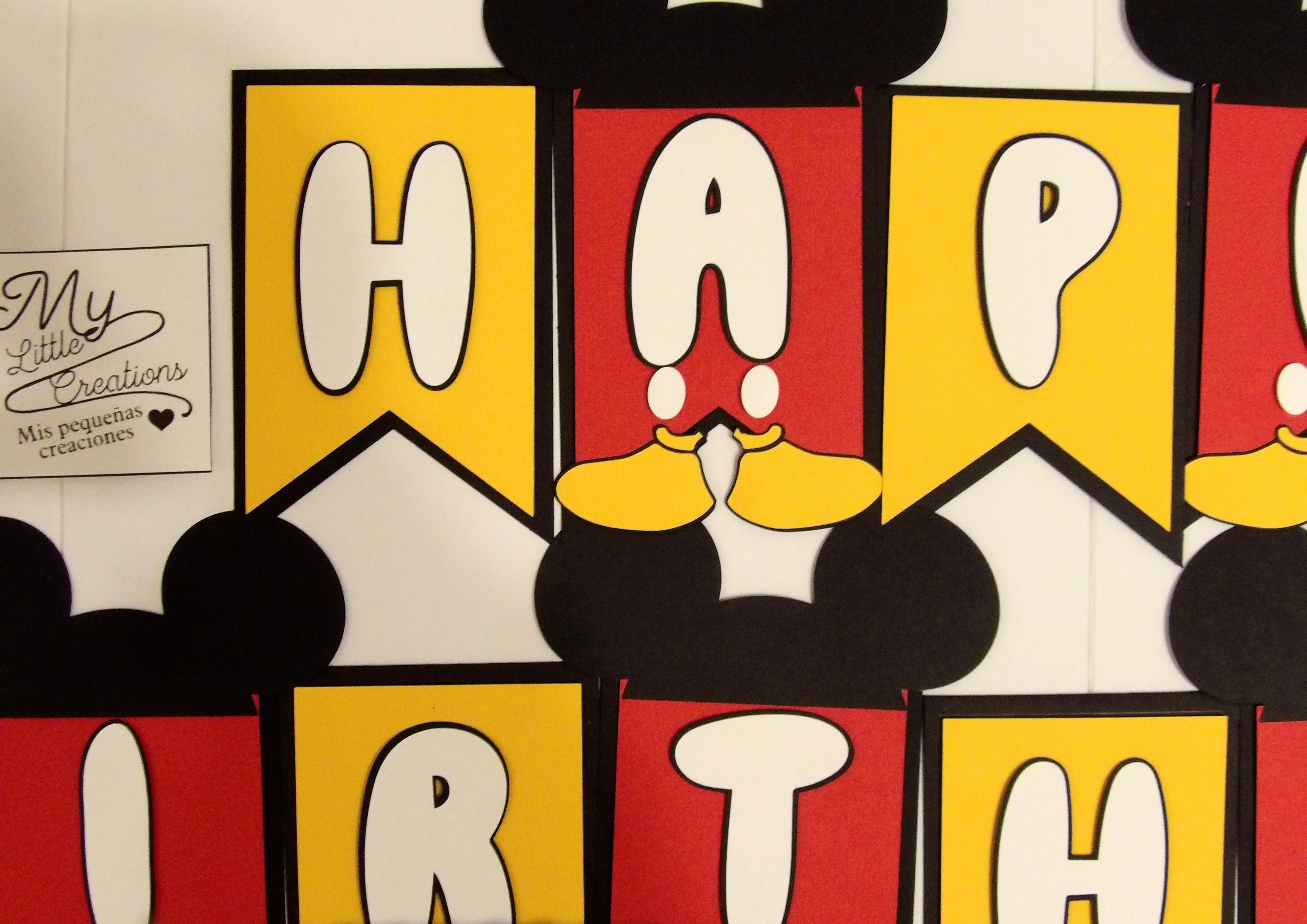 Mickey Mouse Birthday Banner - Etsy