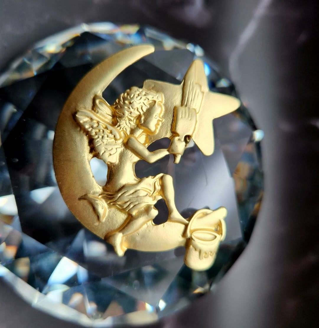 Vintage Inspired Cynthia Brooch Moon Goddess and Moon, Celestial Style ...