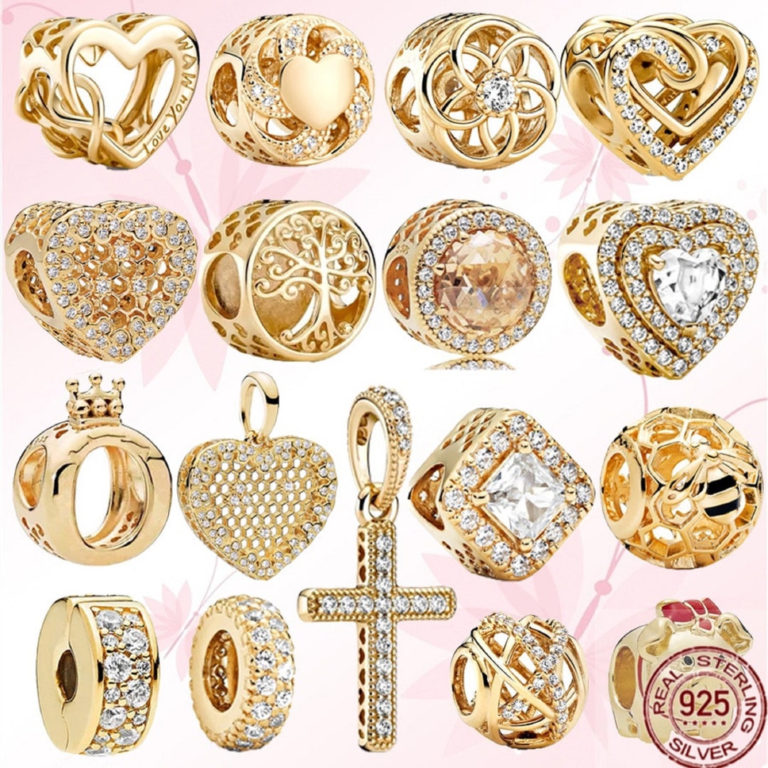 New Original Golden S925 Charms Fit Original Charms Silver 925 Charms ...