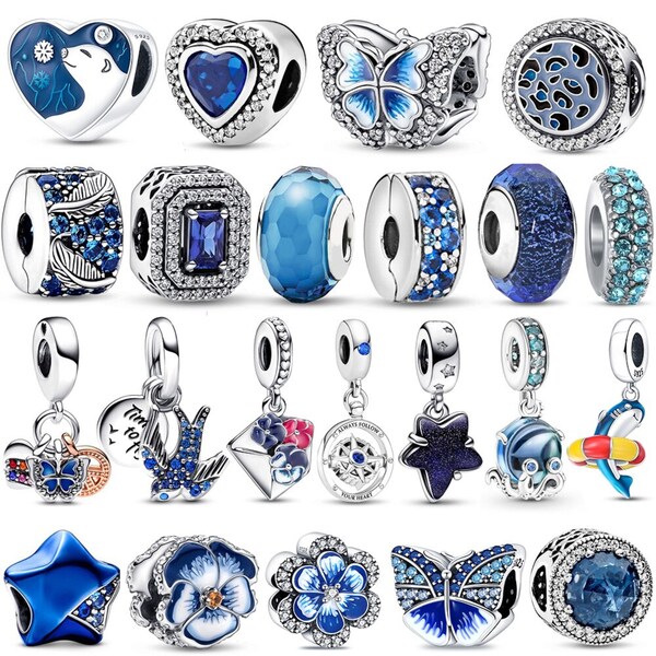 Blue Pandora Charm - Etsy