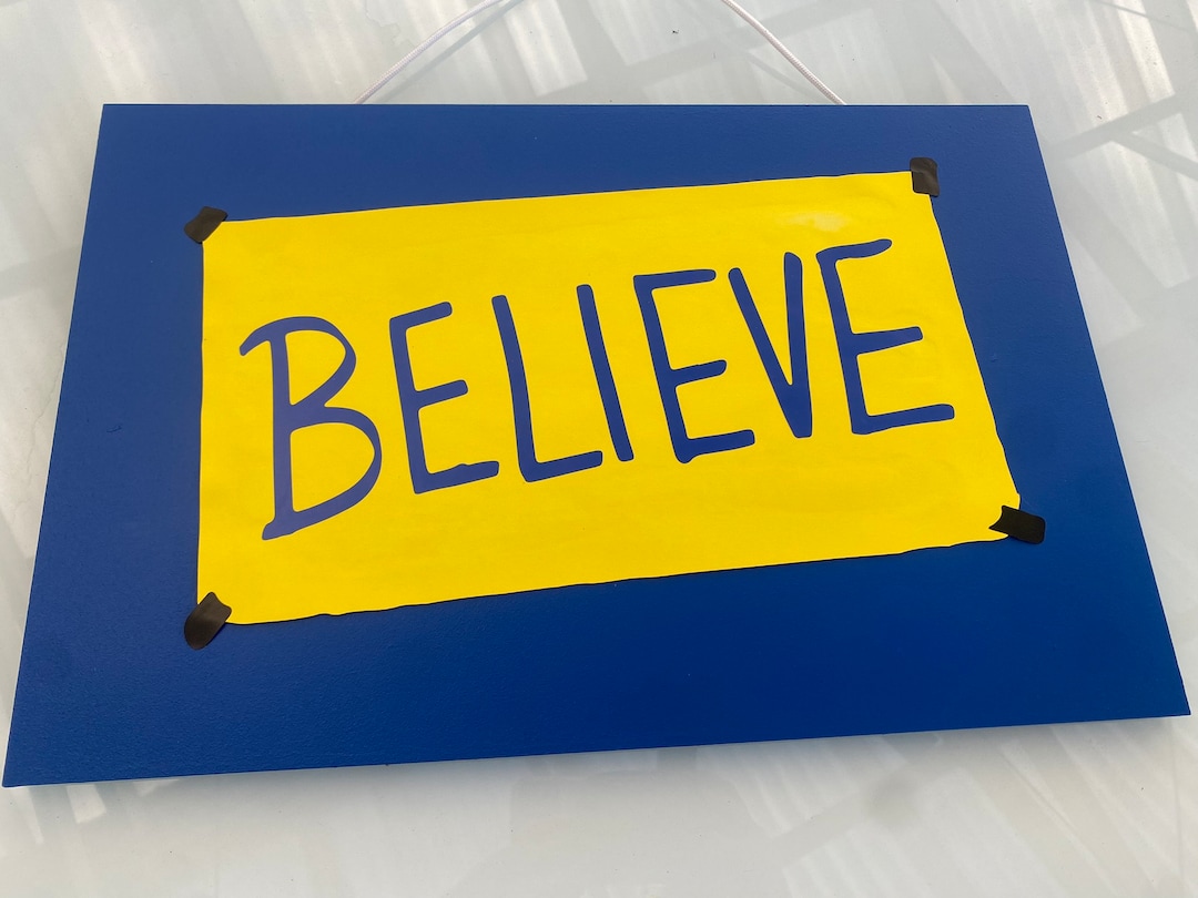 Ted Lasso Inspired 'believe' Sign Handcrafted 45mm X 30mm MDF Perfect ...