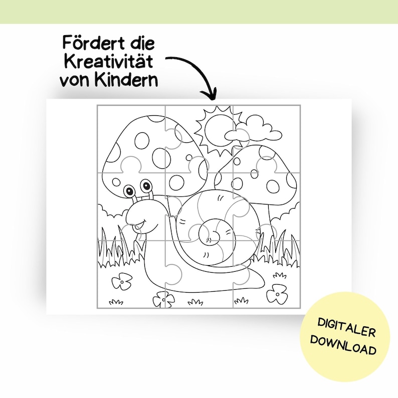 Printable Puzzle Craft for Children | Craft Template for Printing ...