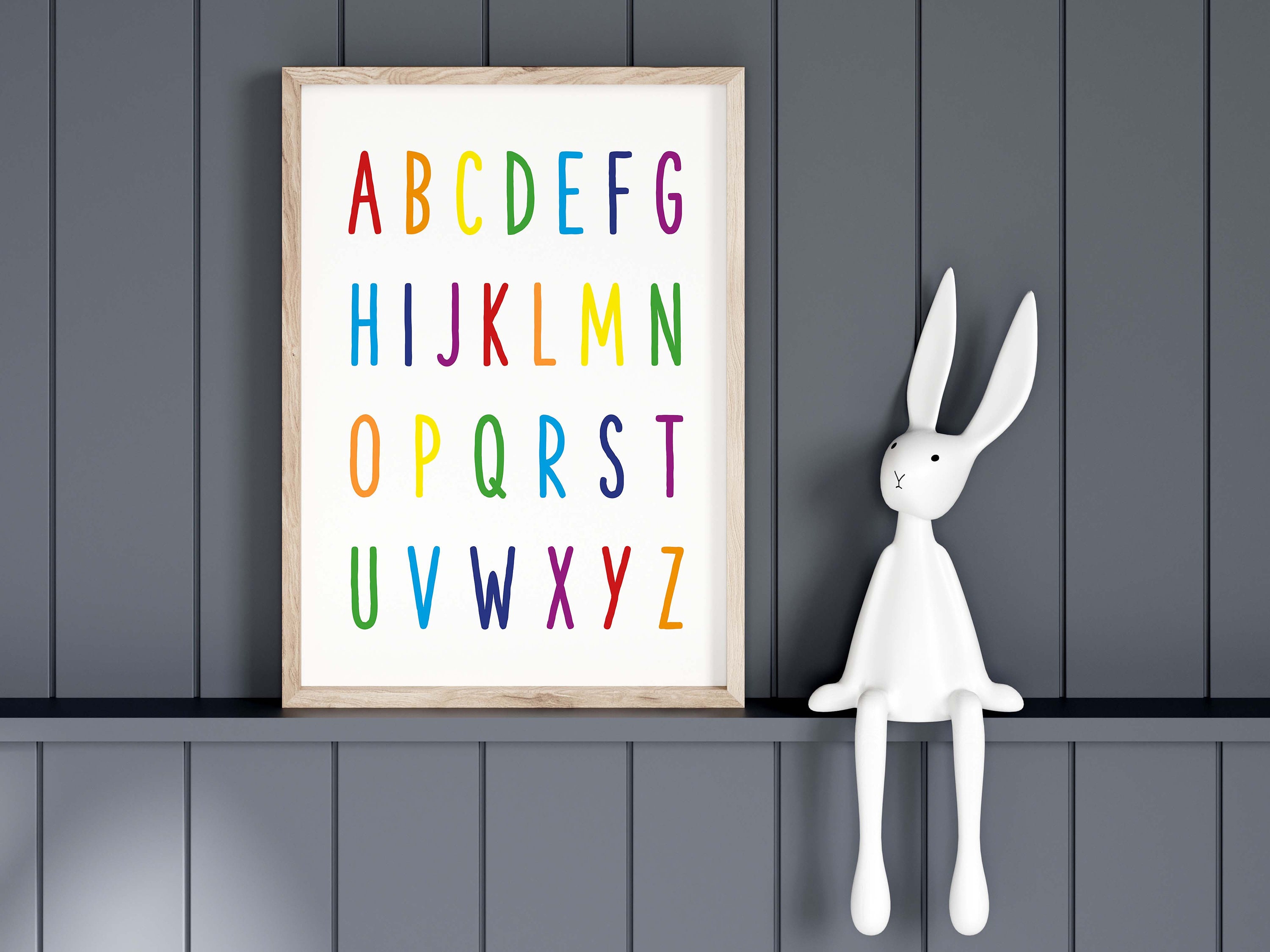 Póster infantil alfabeto colorido A3 A4 regalo inscripción - Etsy México