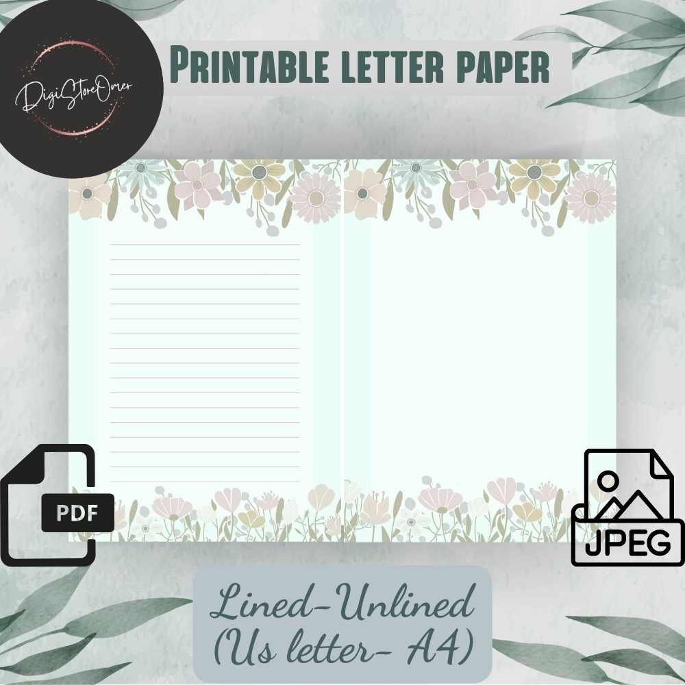Printable Letter Paper Letter Writing Paper Decorative - Etsy UK