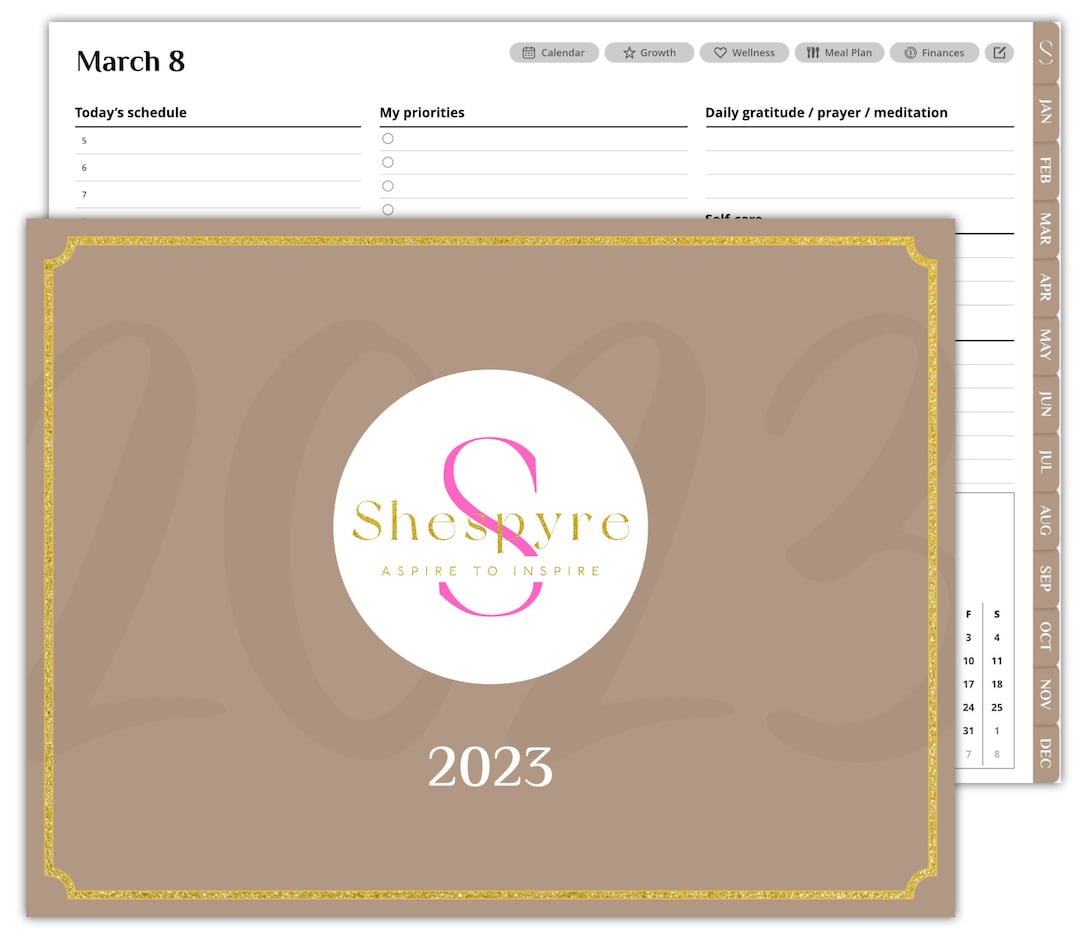 Nude on Nude 2023 Digital Planner, Daily Planner, Amazing Digital ...