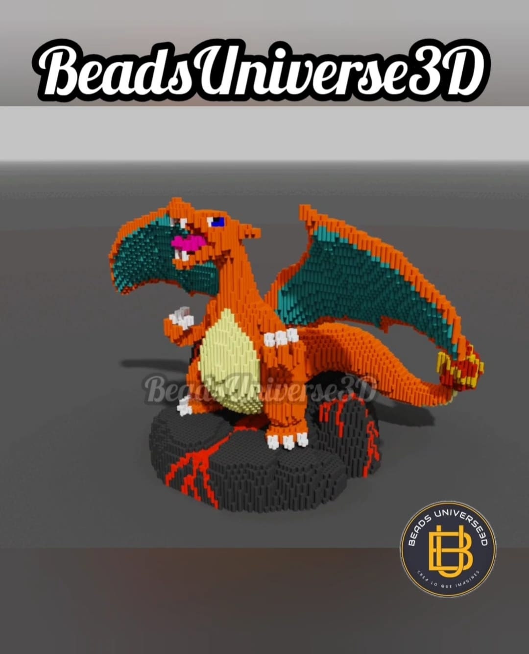CHARIZARD PATTERN 3D - Etsy