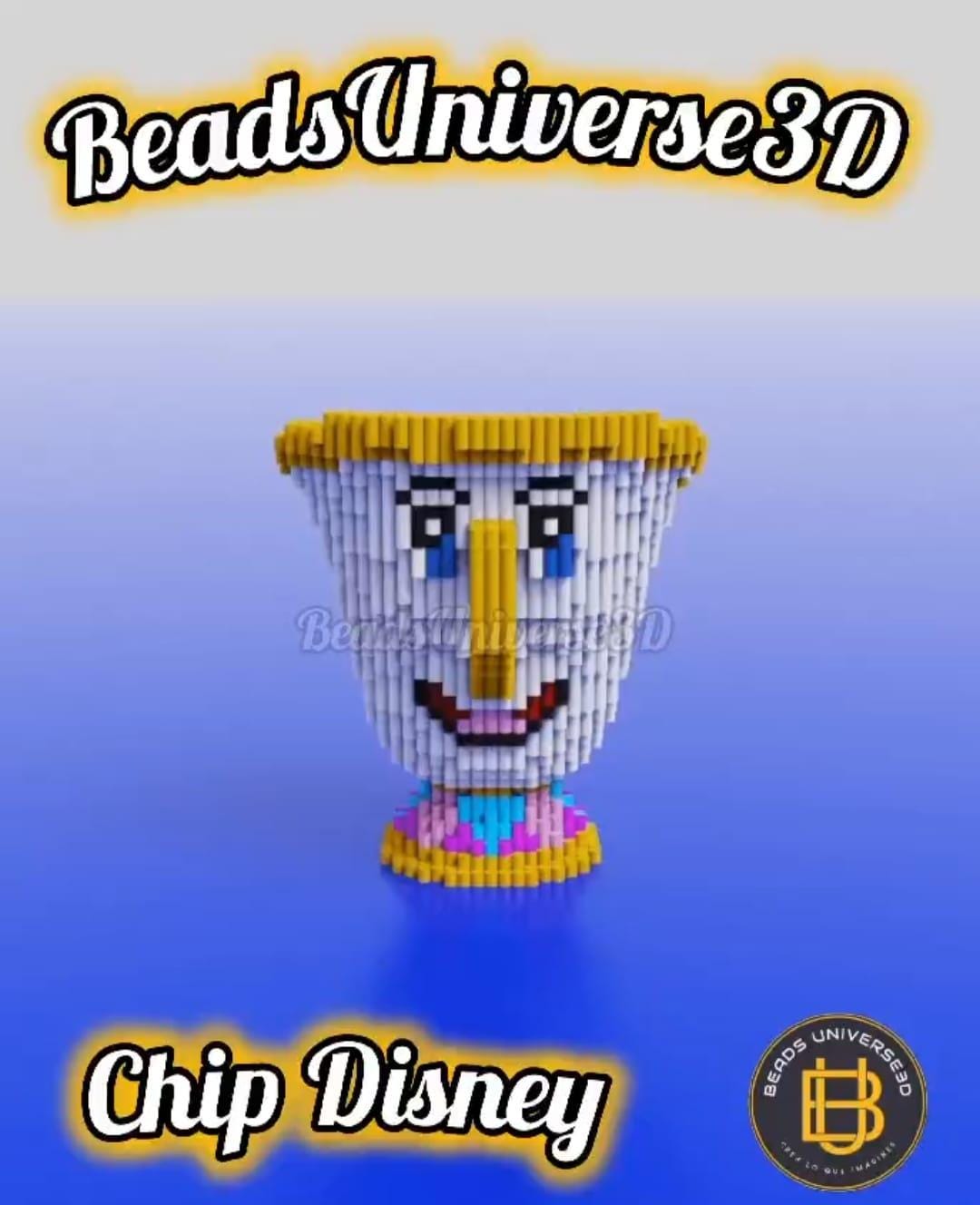 CHIP PATTERN 3D HAMA BEADS - Etsy