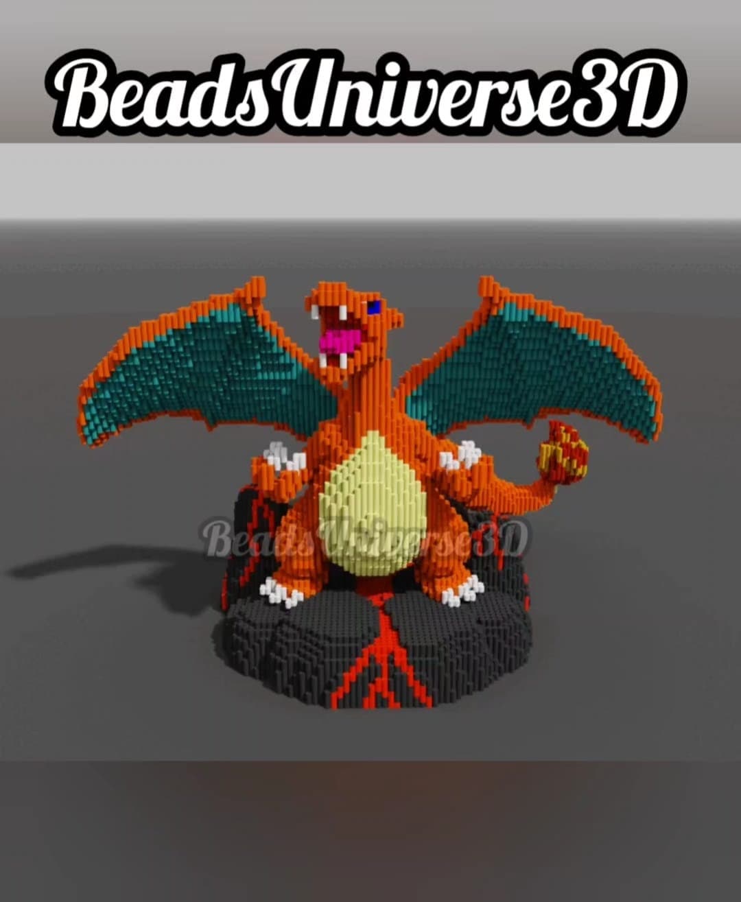 CHARIZARD PATTERN 3D - Etsy