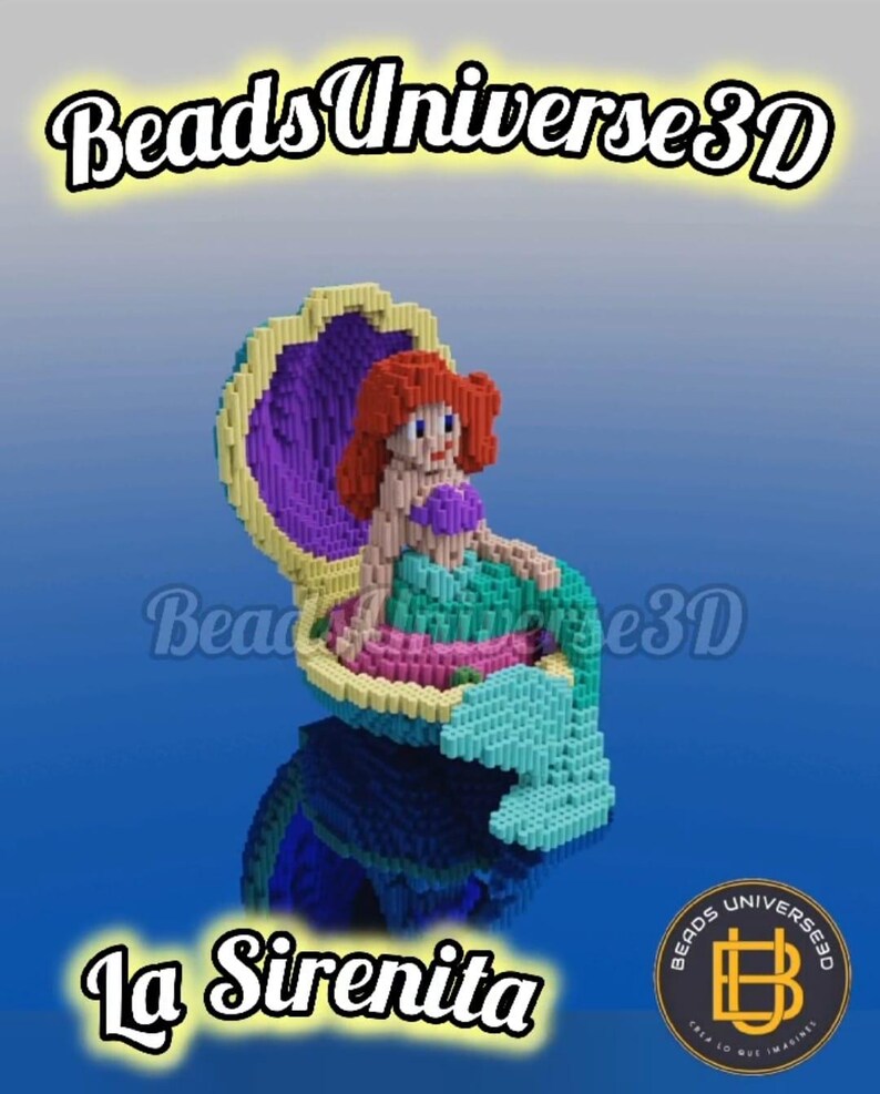 LITTLE MERMAID PATTERN 3D - Etsy