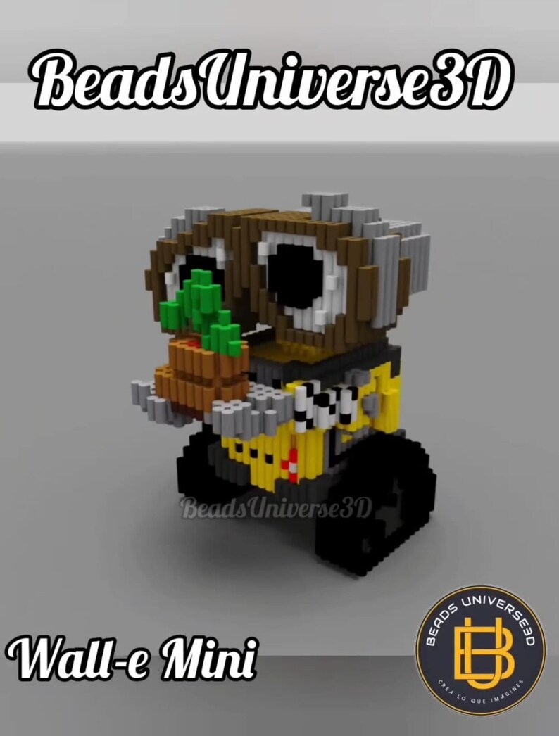 WALL-E MINI PATTERN 3D Hama Beads - Etsy