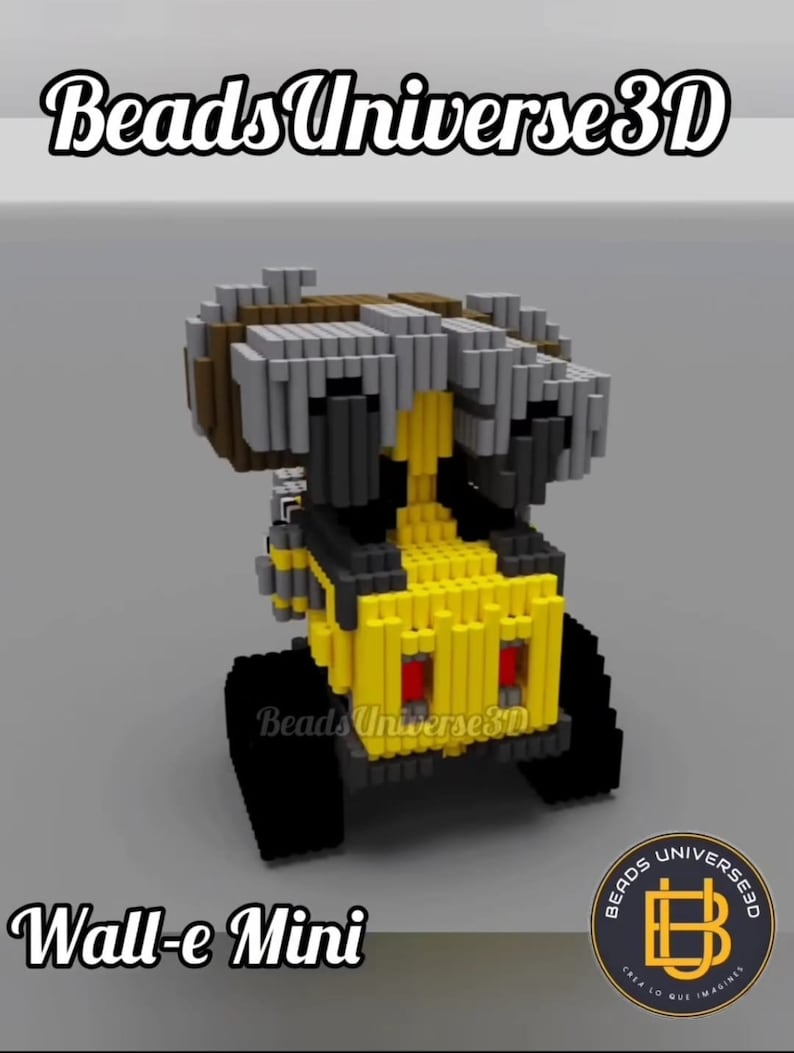 WALL-E MINI PATTERN 3D Hama Beads - Etsy