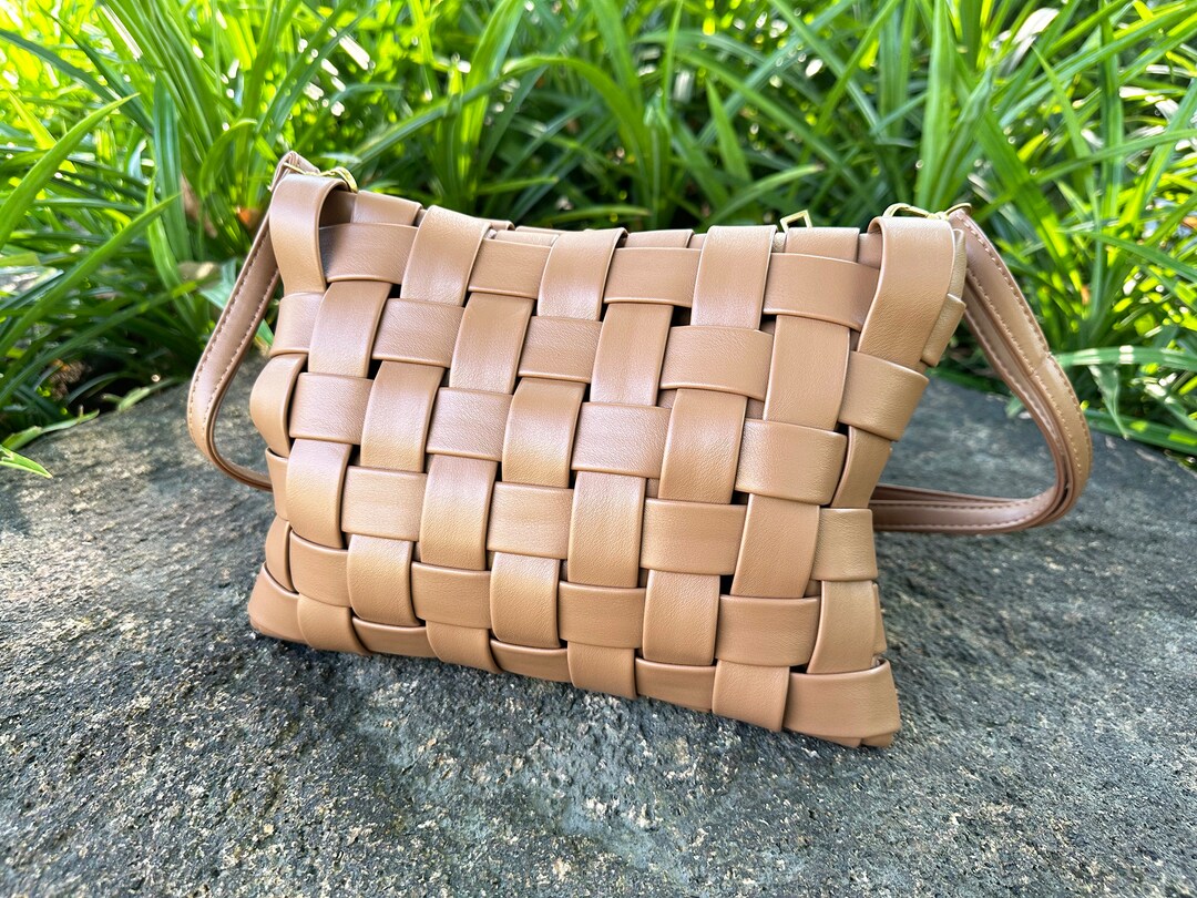 Leather Woven for Women Vegan Leather Woven Purse Bag Soft - Etsy