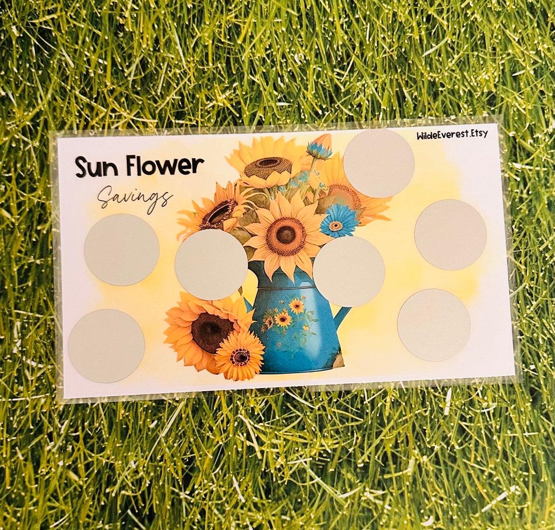 Sunflower Savings Scratch and Save Challenge Low Income - Etsy