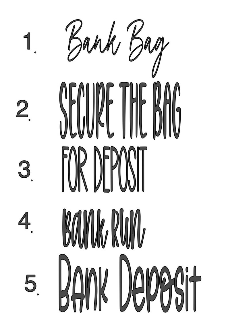 Custom Bank Bag for Cash Stuffing Deposit or Withdrawal Funds A6 Budget ...