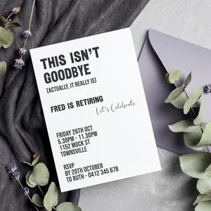 Retirement Party Invitation | Out of Office Forever | Retiring ...