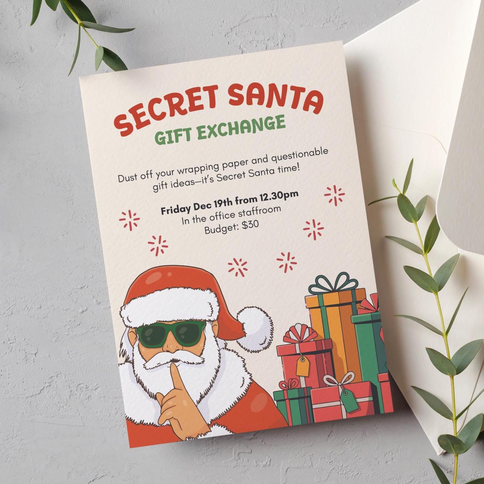 Secret Santa Invite Funny